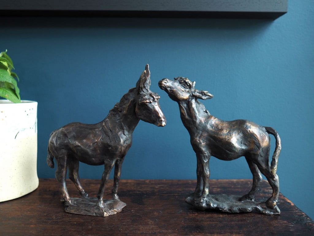 Bronze Donkeys by Siobhan Bulfin Kilbaha Gallery Irish Gift