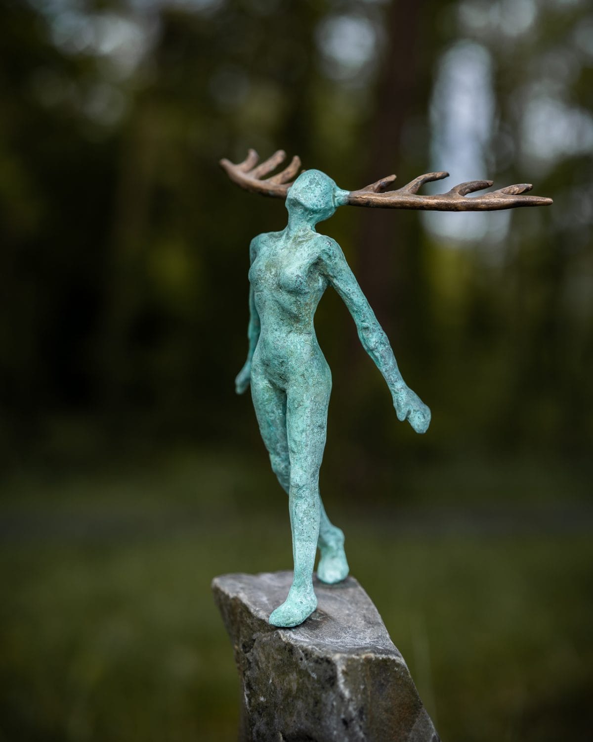 Horned Goddess - Bronze Figure (standing) - Kilbaha Gallery | Ireland’s ...