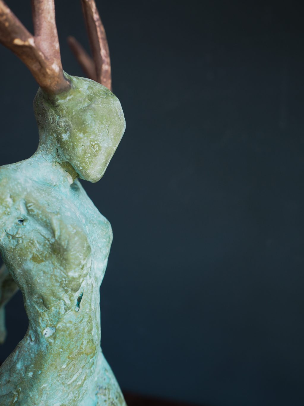 Horned Goddess in Bronze by Adam Pomeroy for Kilbaha Gallery