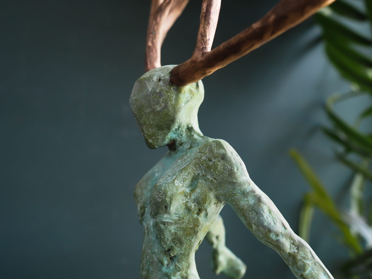Horned Goddess in Bronze by Adam Pomeroy for Kilbaha Gallery