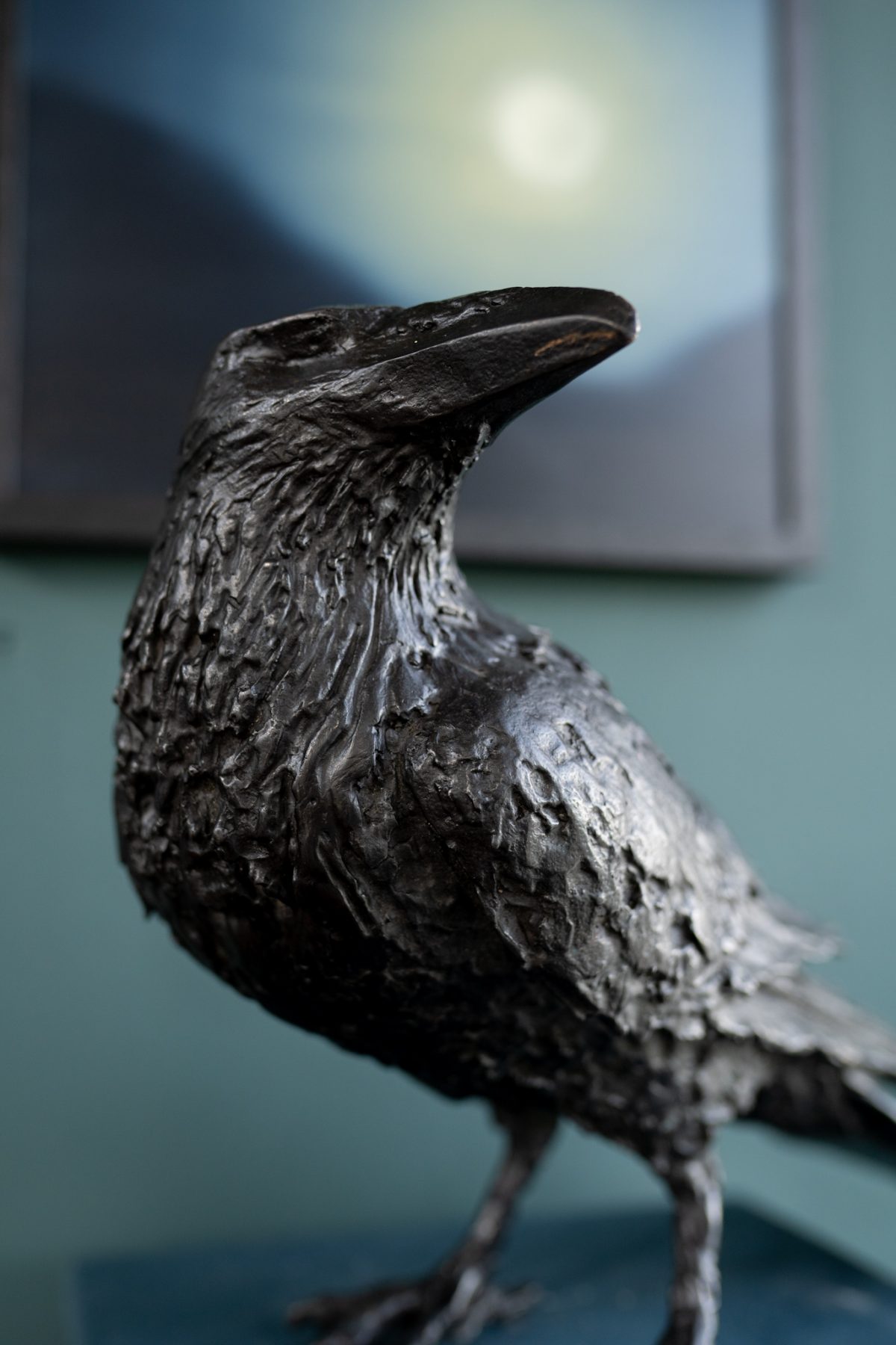 Bronze Raven by Adam Pomeroy for Kilbaha Gallery