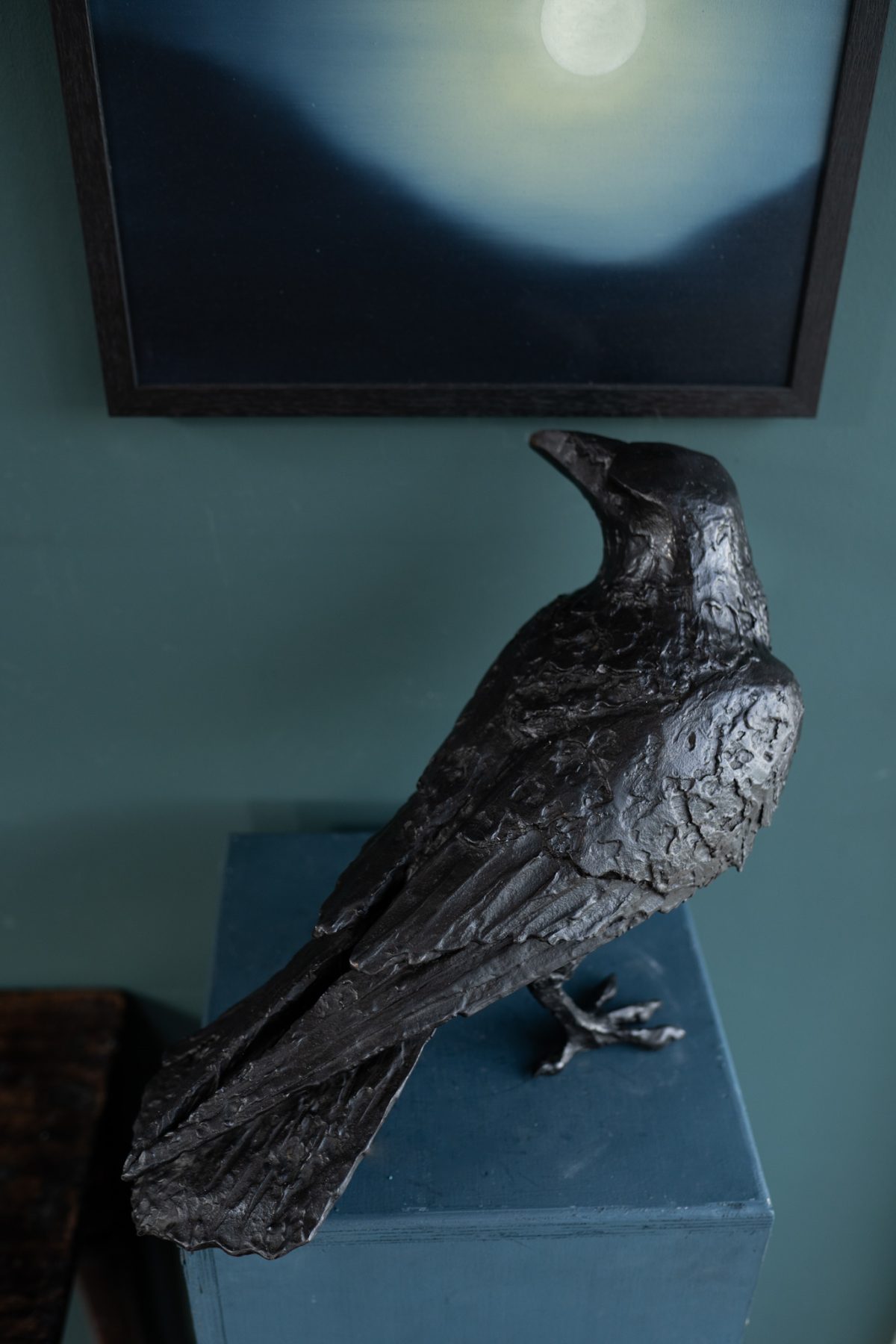 Bronze Raven by Adam Pomeroy for Kilbaha Gallery