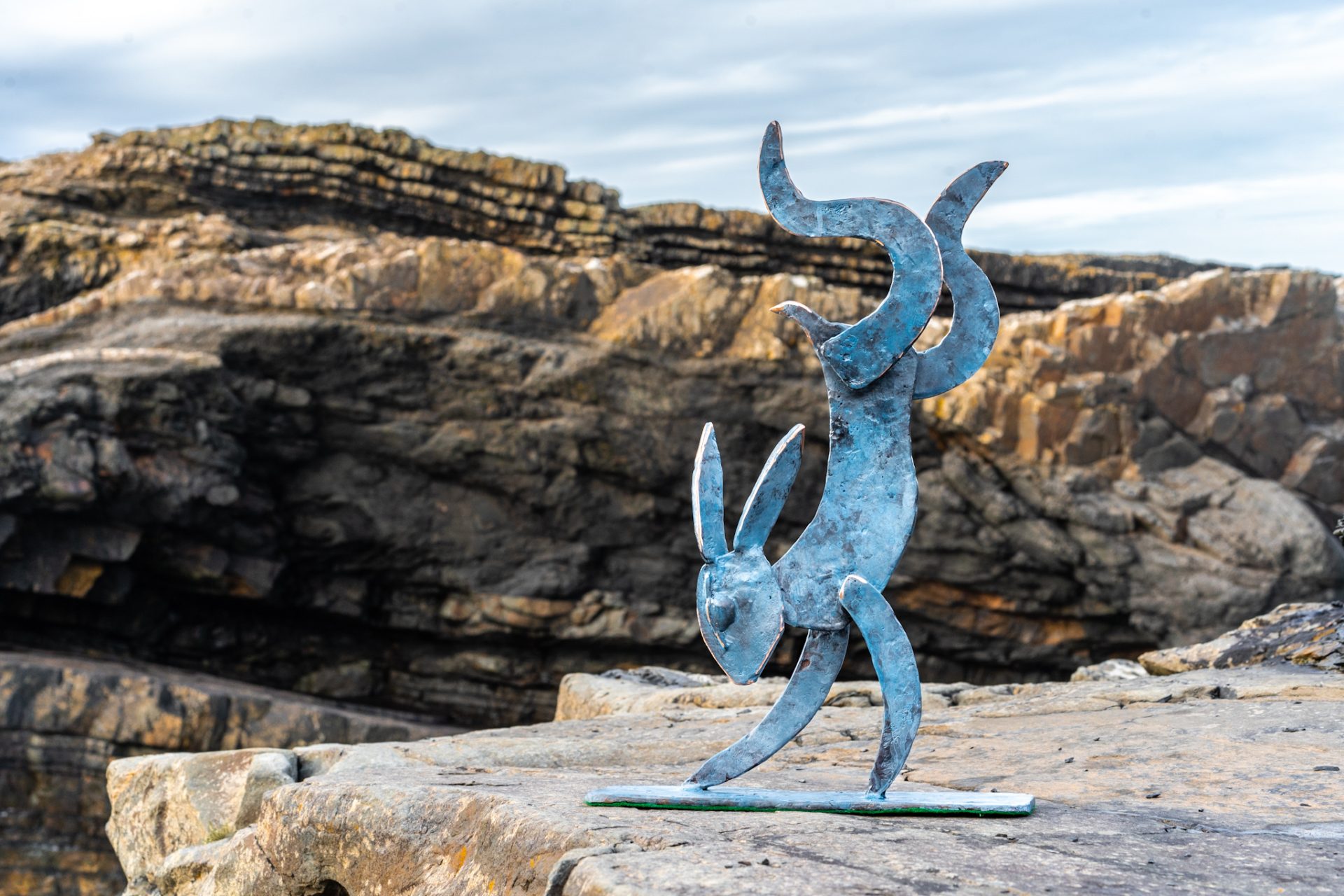 Bronze Leaping Hare by Seamus Connolly Kilbaha Gallery