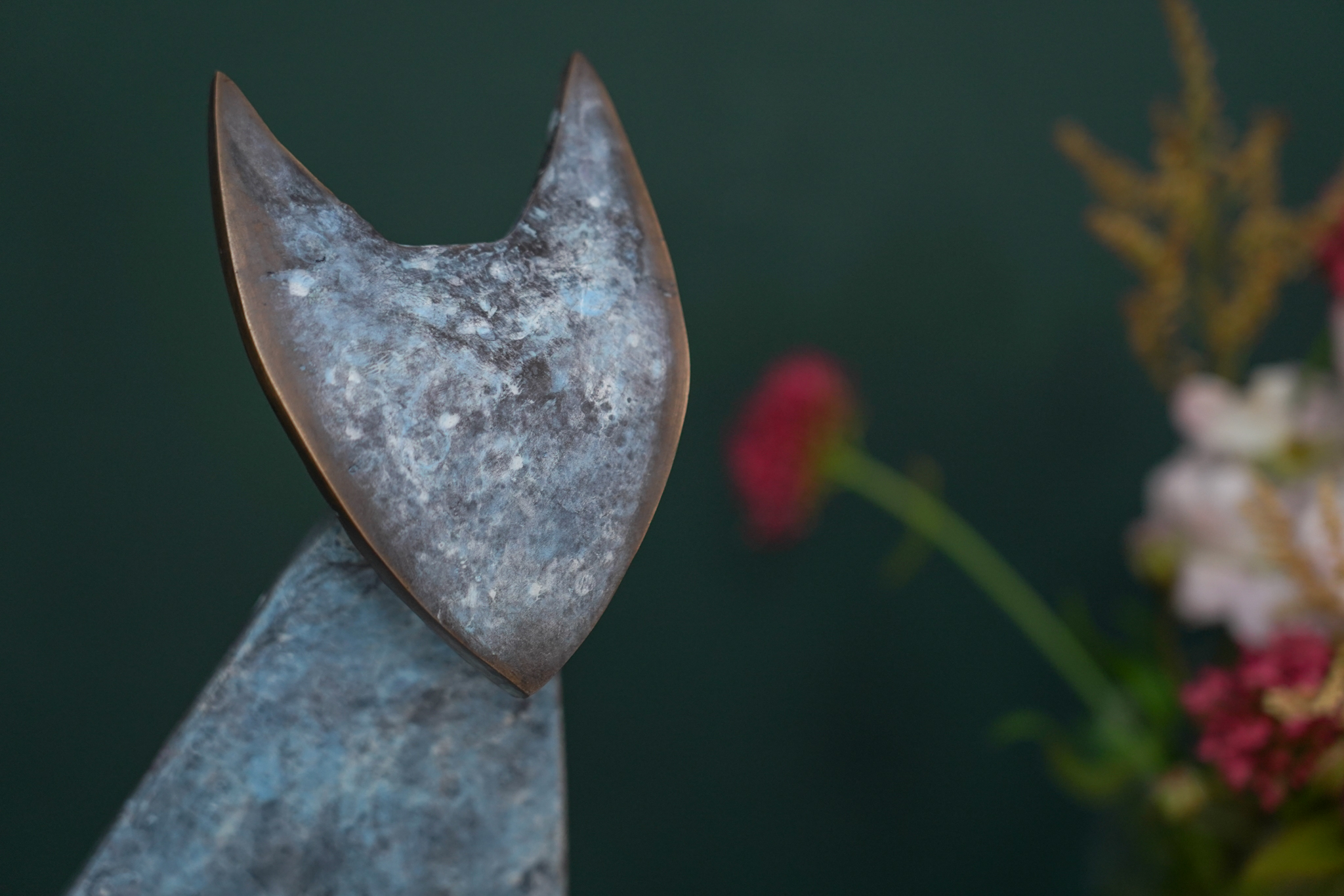 Bronze Cat Grey Oval Face - Seamus Connolly For Kilbaha Gallery