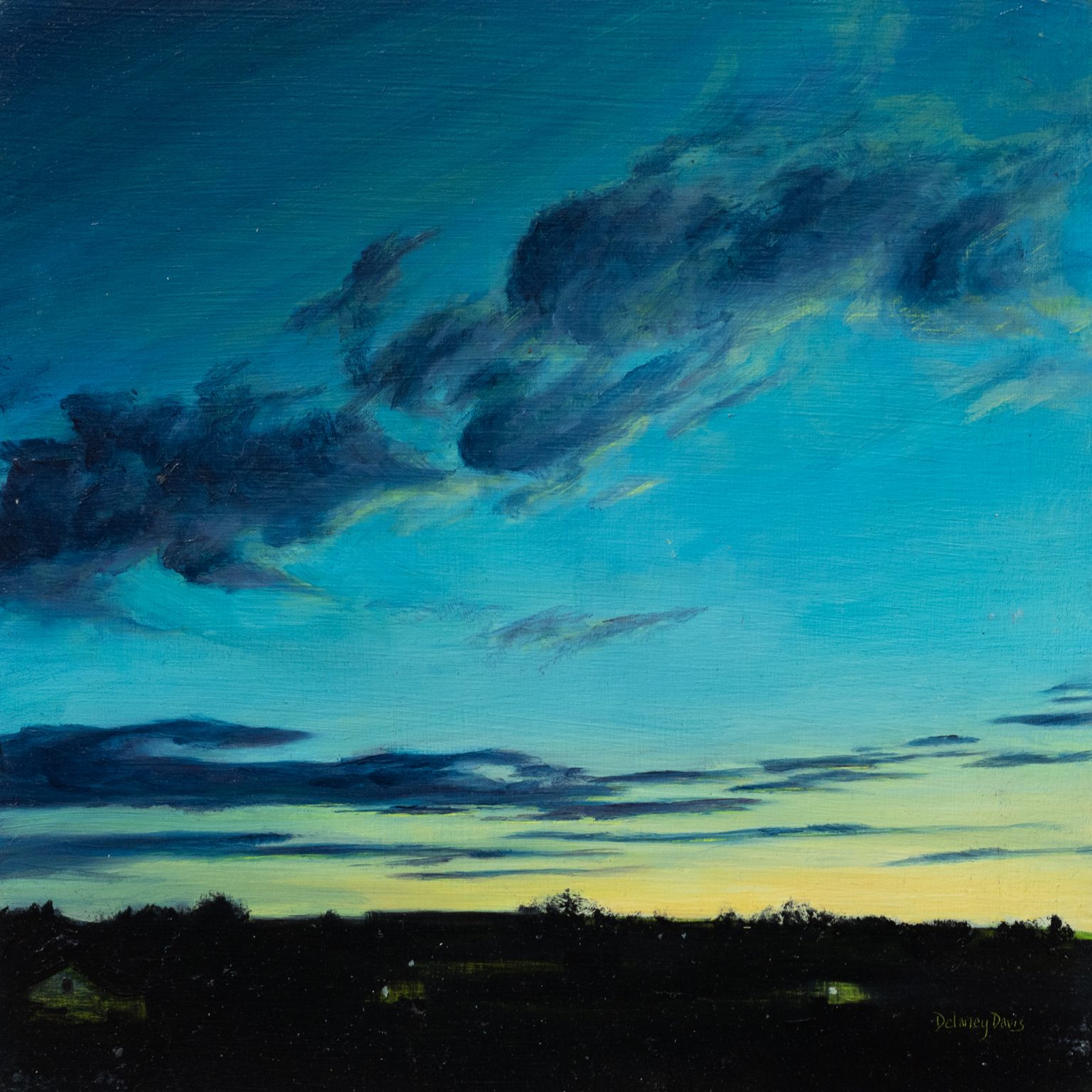 Blue Summer Sunset by Delaney Davis for Kilbaha Gallery