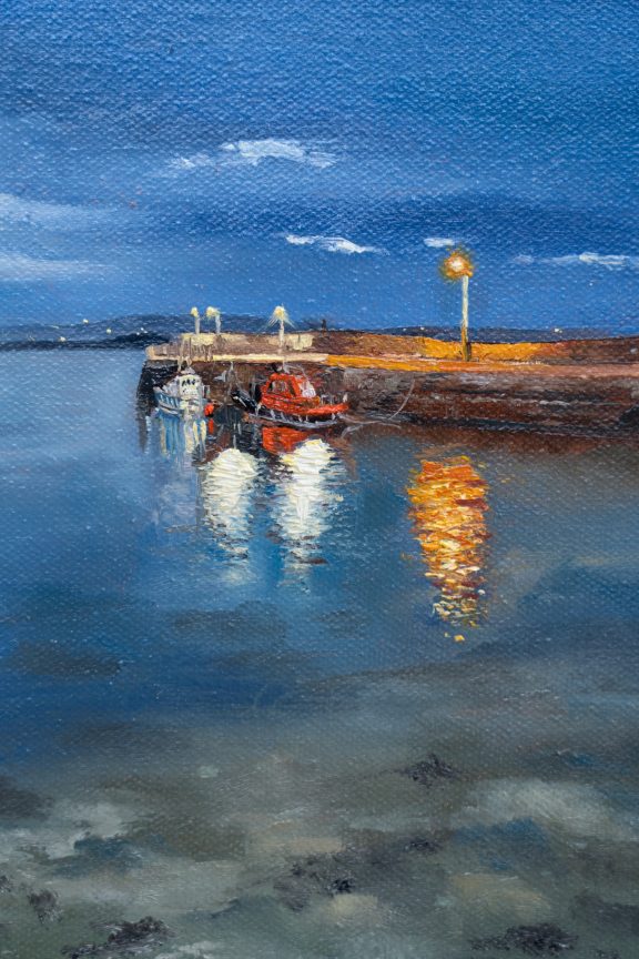 Cappa Pier at Night by D for Kilbaha Gallery Contemporary art